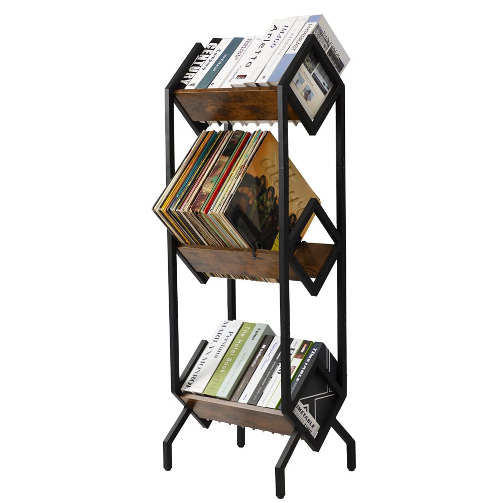 Rustic Brown 3-Tier Shelving Unit | Stylish and Practical Storage ...
